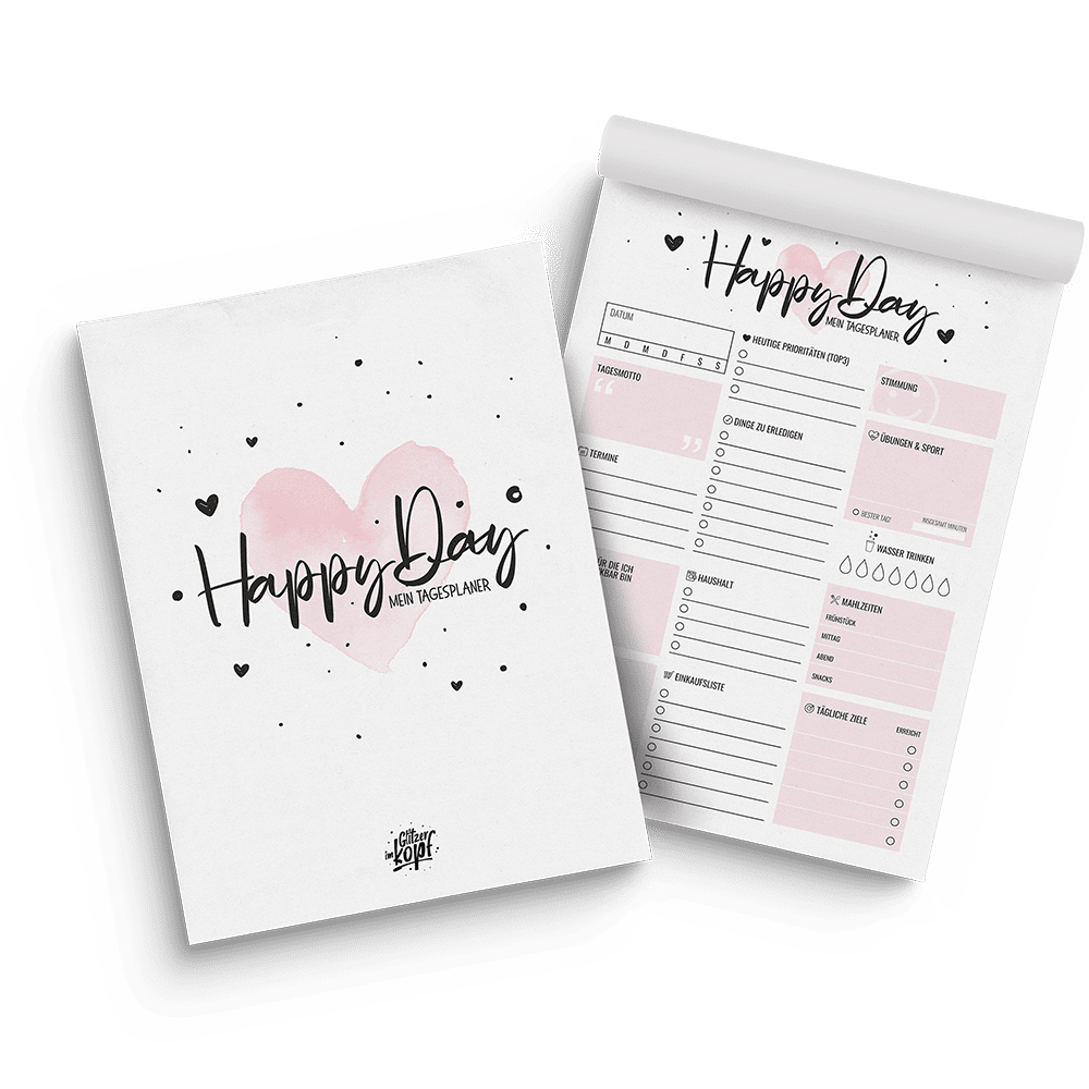 Tagesplaner Happy Day (A4) – Einhorn Mina